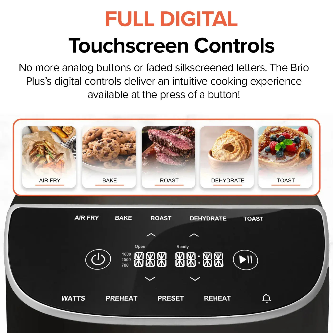 Nuwave® Brio Plus Air Fryer 8 Qt — Digital Touch, 5 Cook Functions